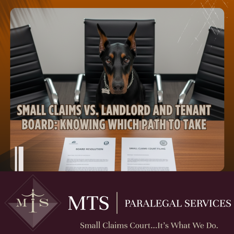 MTS Paralegal Services Professional CorporationSmall Claims vs ...